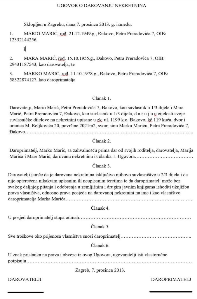 Darovni ugovor: što je, kako izgleda, može li se poništiti? - HOU.hr